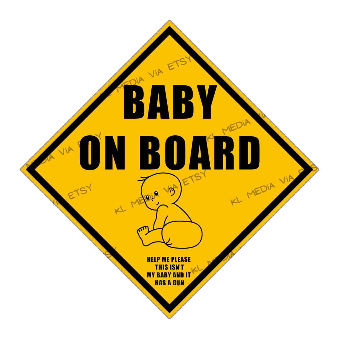 Funny 'help Me' Baby on Board Vinyl Car Decal - Magnetic Option - Etsy