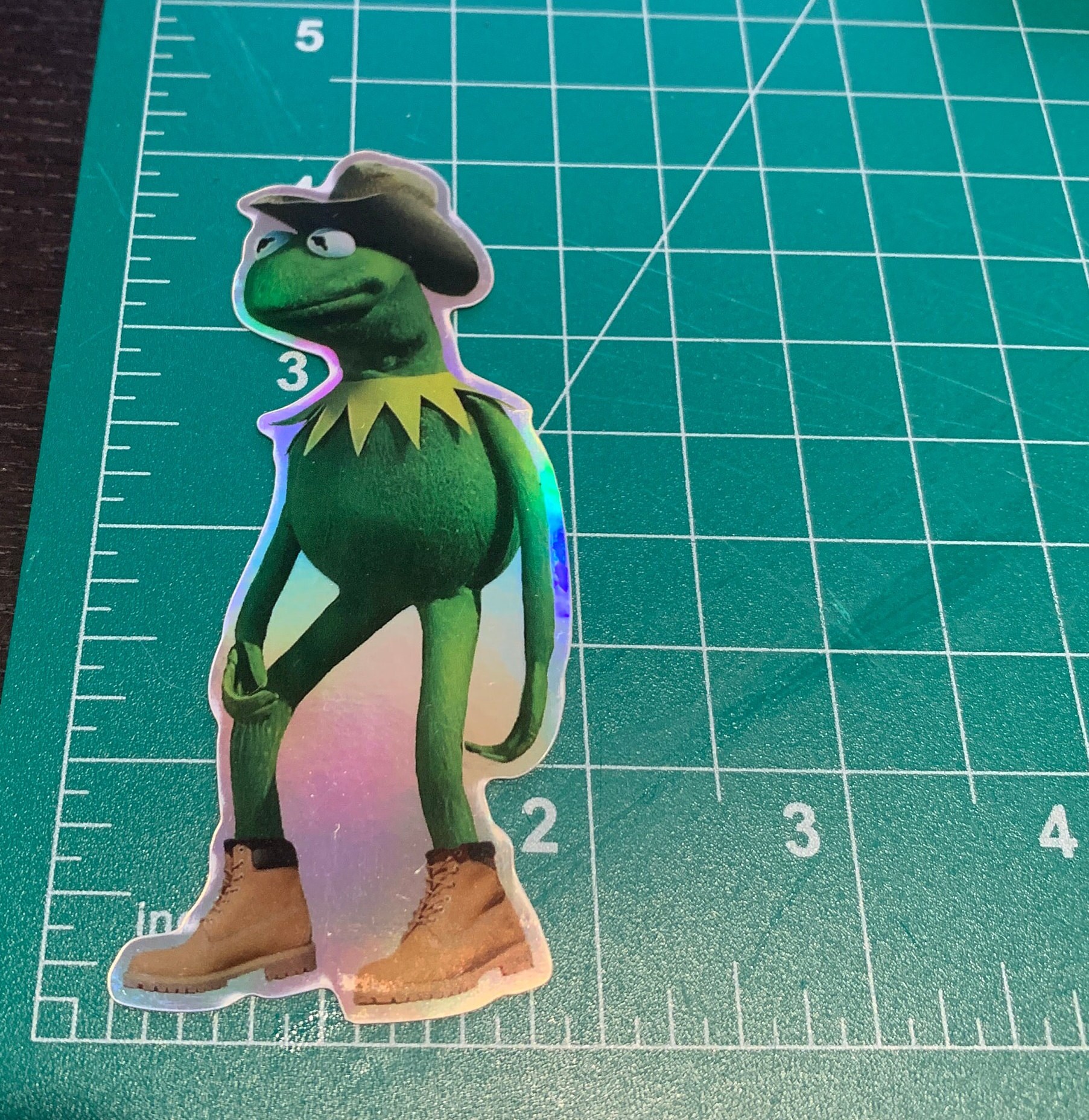 Cowboy Kermit Sticker: Holographic Vinyl Decal for Laptop, Tumbler - Etsy