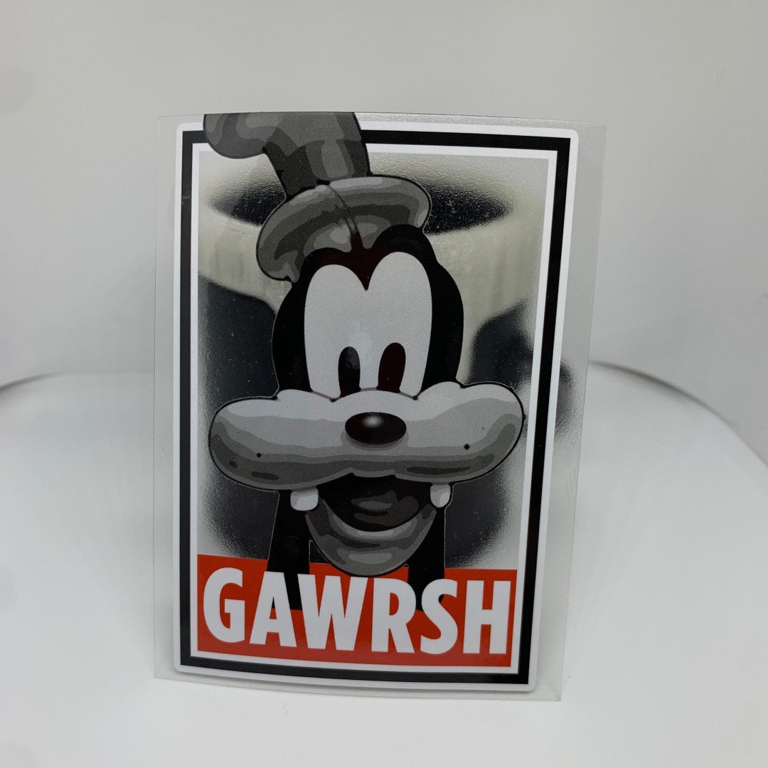 Goofy GAWRSH Meme Sticker | Vinyl Decal for Laptop, Tumbler - Etsy