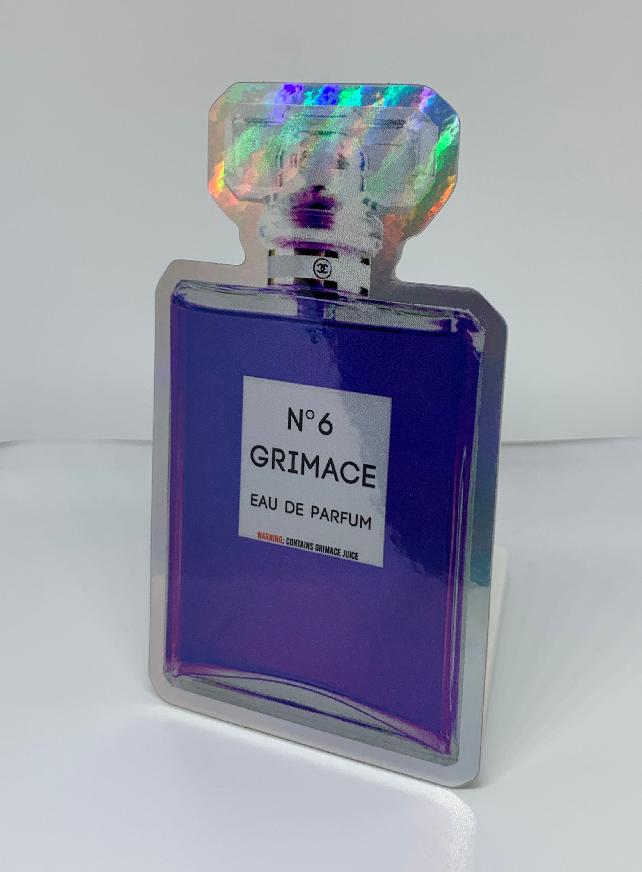 Grimace Perfume Bottle Sticker: Holographic Vinyl Decal - Etsy