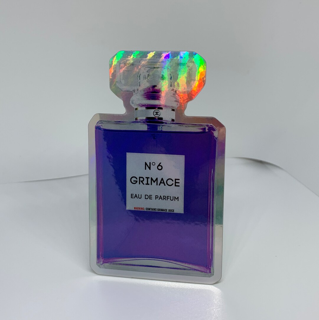 Grimace Perfume Bottle Sticker: Holographic Vinyl Decal - Etsy