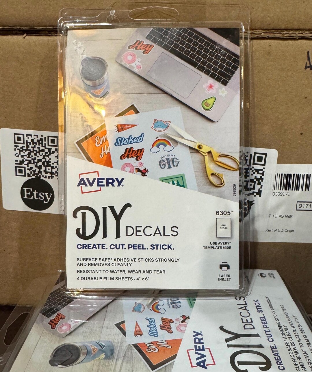 Avery Surface Safe Printable Decal Stickers Sheets, Water/tear ...