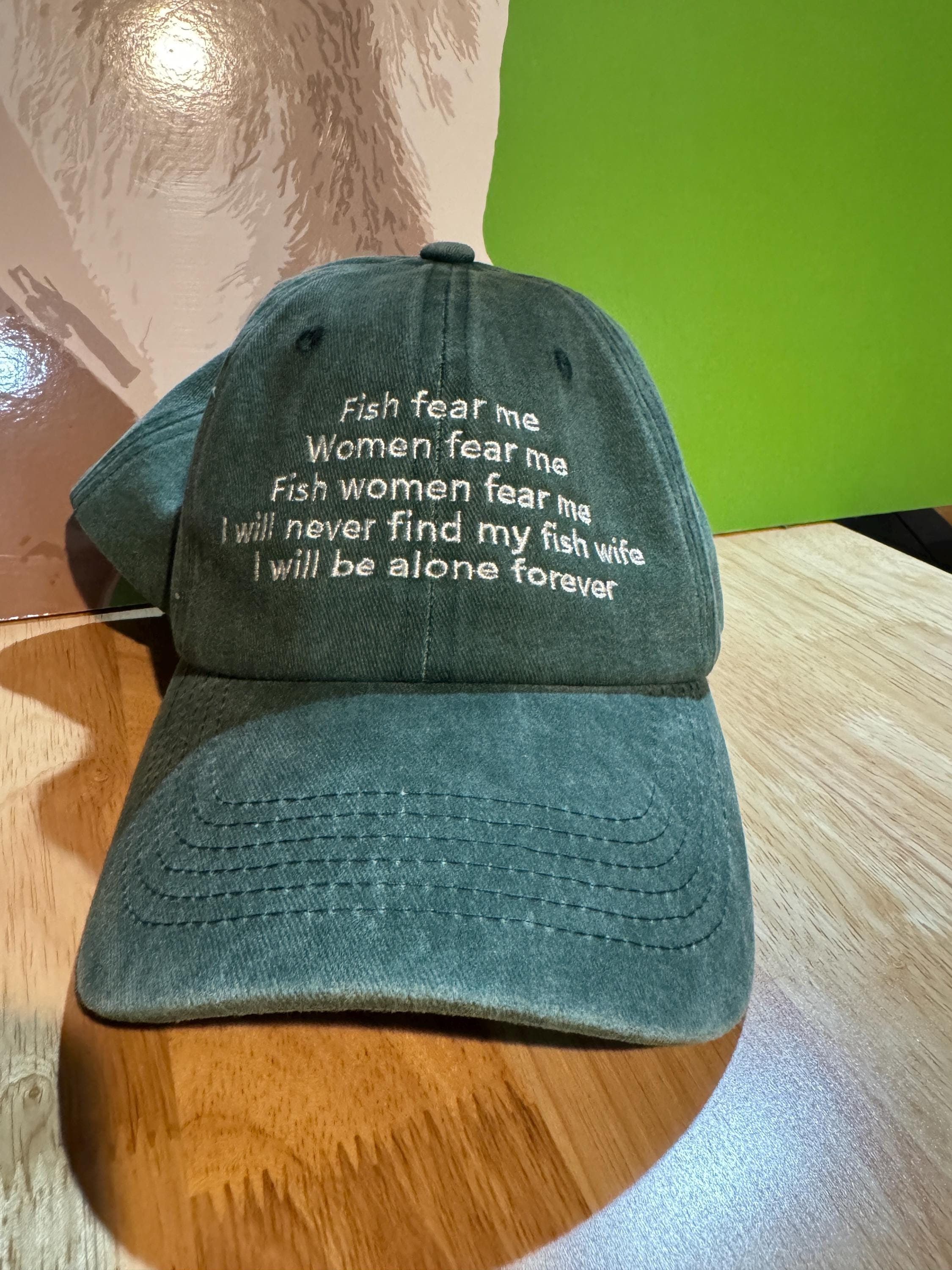 Fish Fear Me Embroidered Dad Hat - Funny Fishing Cap - Etsy