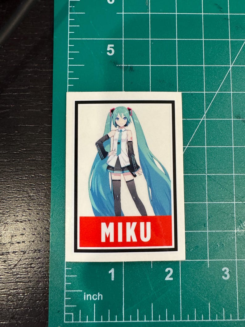 Hatsune Miku Sticker: Transparent Vinyl Decal for Laptop, Tumbler - Etsy