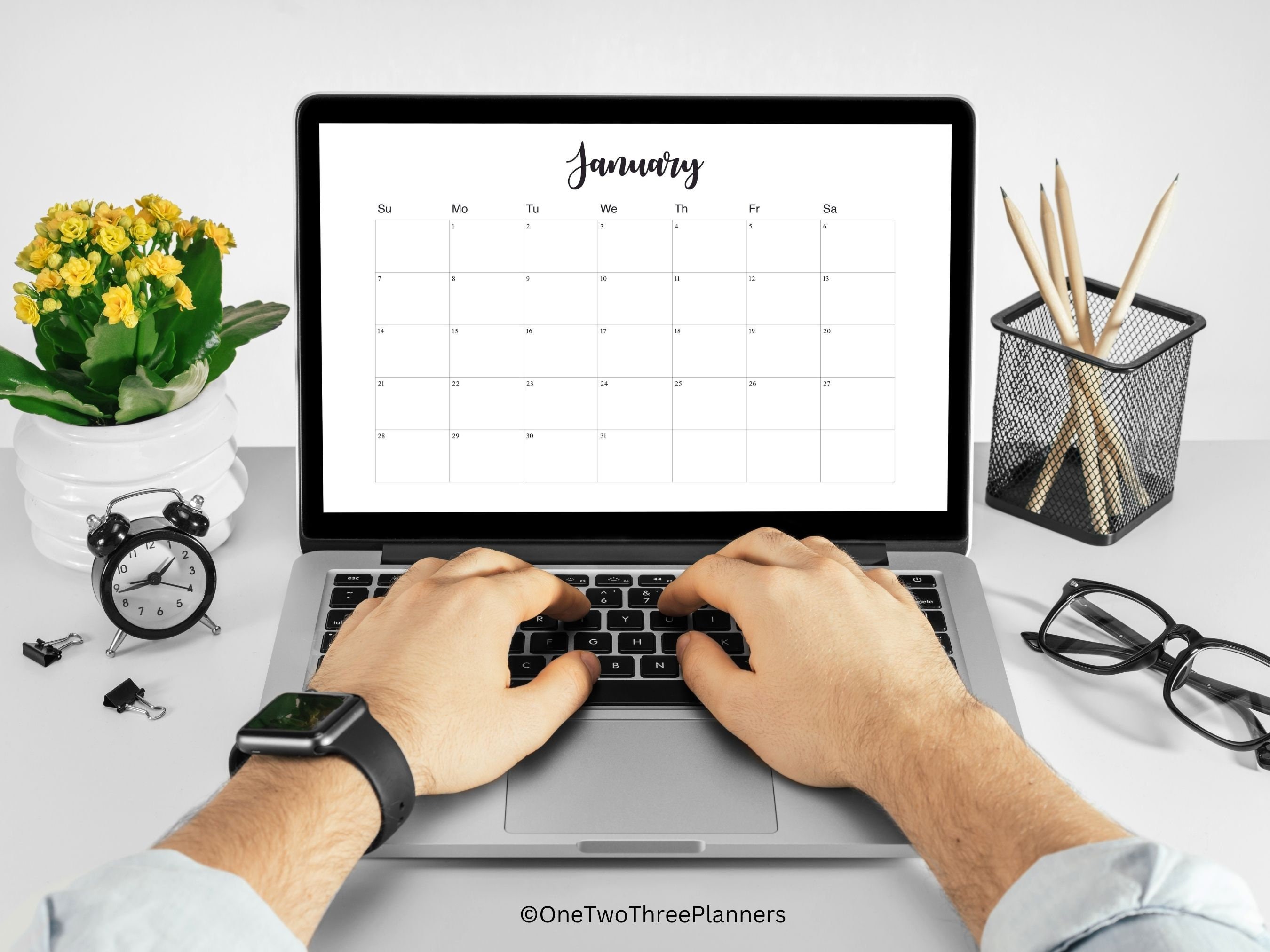 2024 Minimalist Printable Calendar 12-month Planner Sun & Mon Start A4 ...