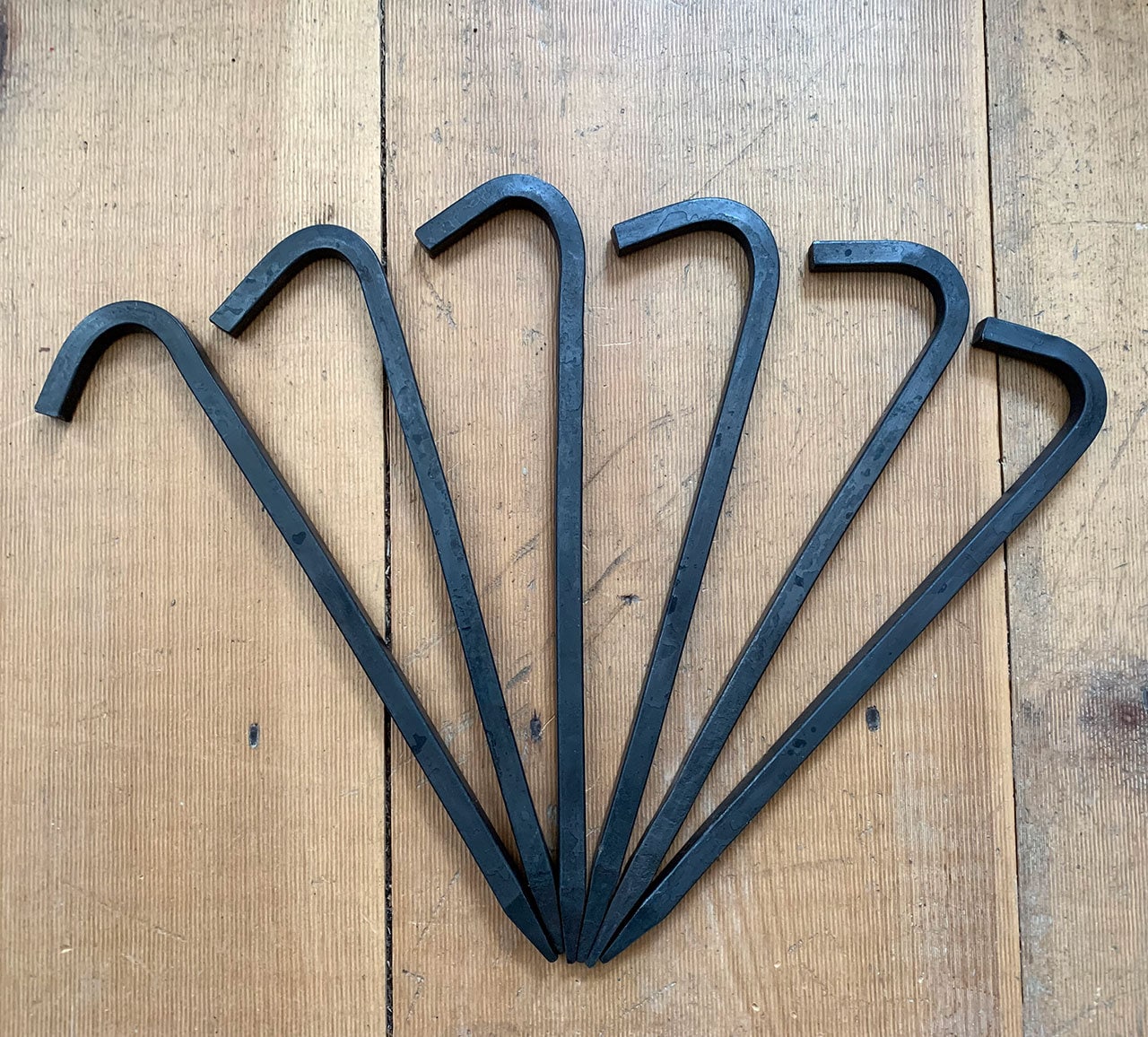 Hand-forged Heavy Duty Tent Stakes (set of 6) - Etsy