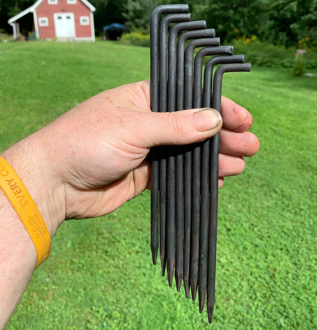 Hand-forged Tent Stakes for Camping Tents & Canopy Tents (set of 8) - Etsy
