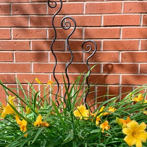 Hand-forged Spiral Decorative Garden Stakes (set of 3) - Etsy