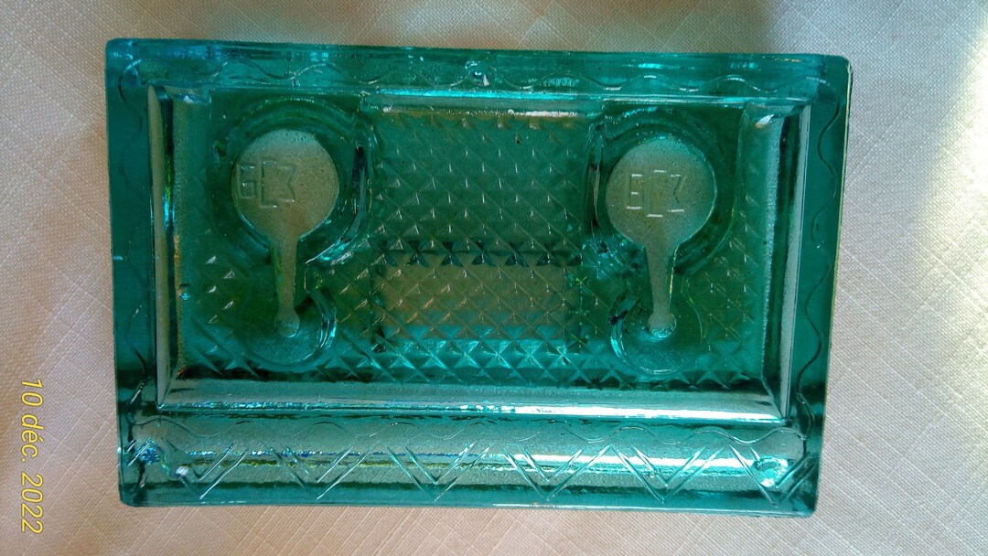 Pressed Molded Glass Inkwell Early 20th Century Eastern European ...