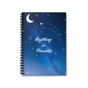 Spiral Notebook, Spiral Journal, Motivational, Anything is Possible - Etsy