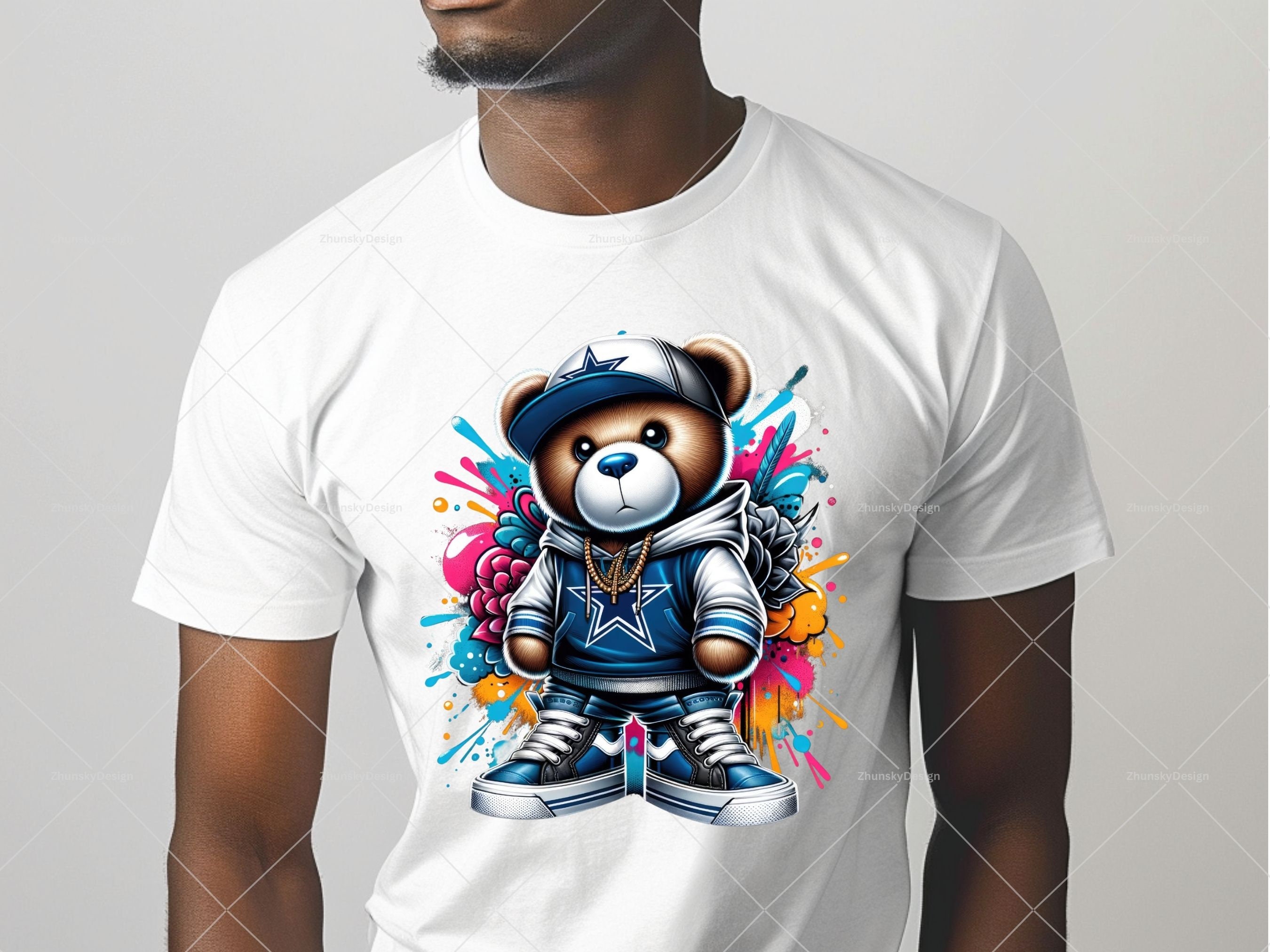 Teddy Bear Cowboys Hip Hop Teddy Bear T-shirt Design, Urban Streetwear ...