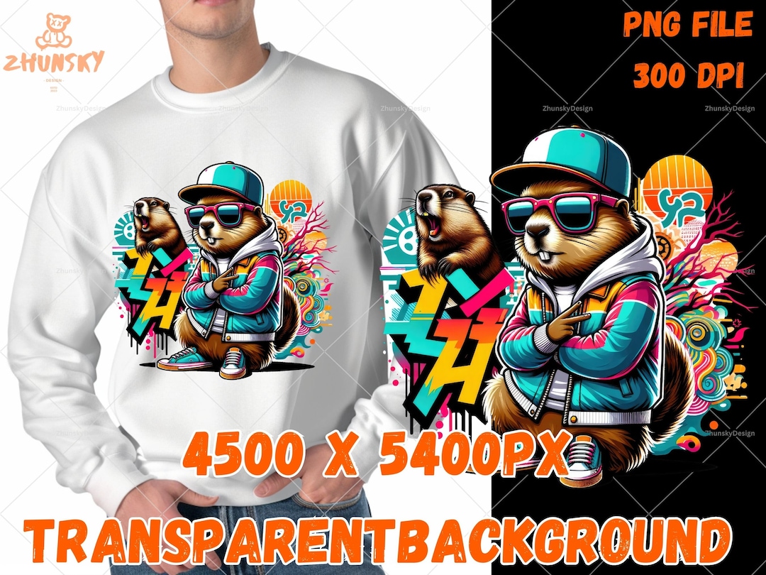 Hip-hop Groundhog Day Celebration Vibrant Urban Streetwear Design ...