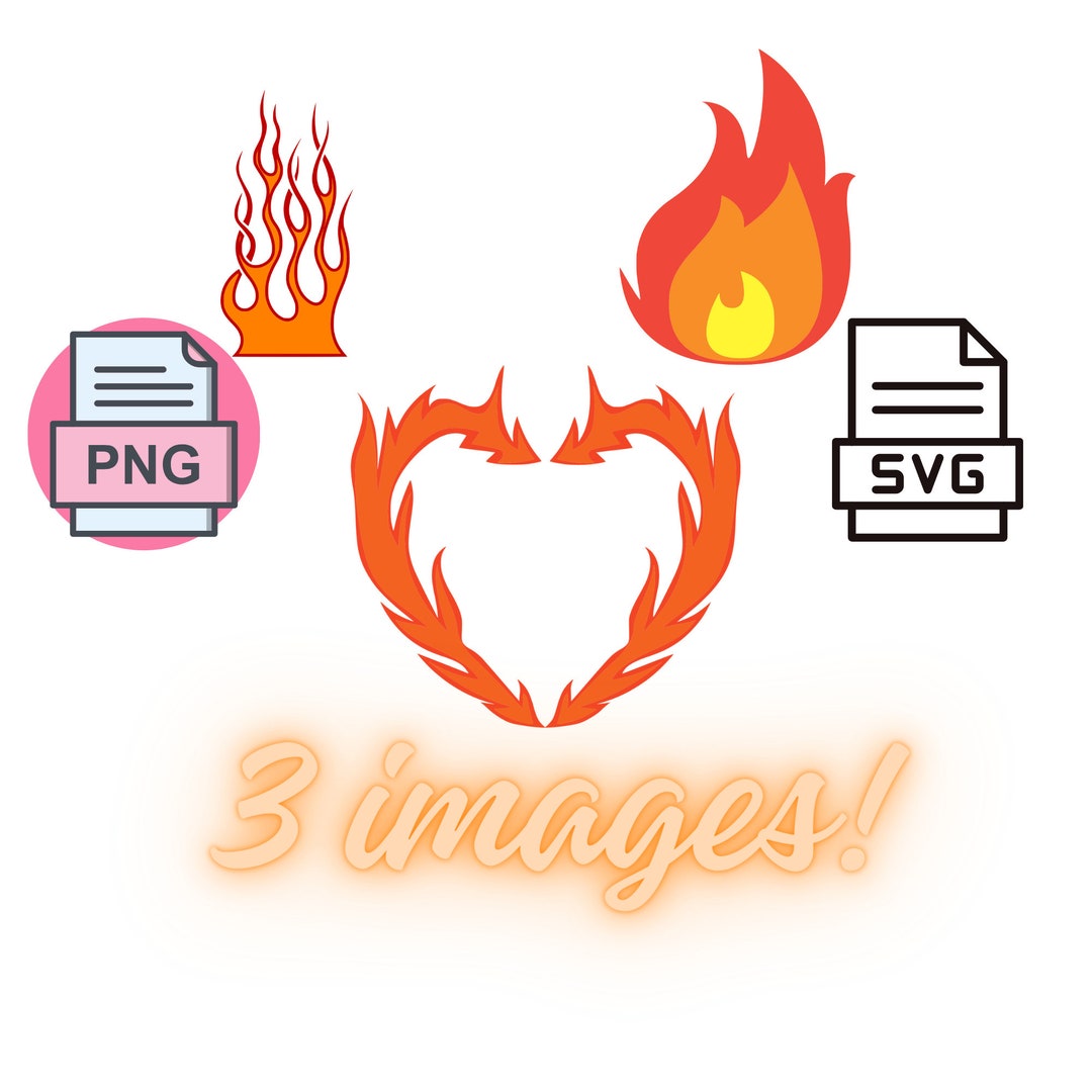 Ignite Your Creativity: Flames SVG and PNG Bundle - Set of 3 Digital ...