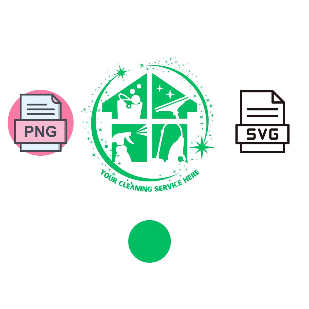 Customized Cleaning Logo SVG and PNG - Cleaning Svg, Cleaning Service ...