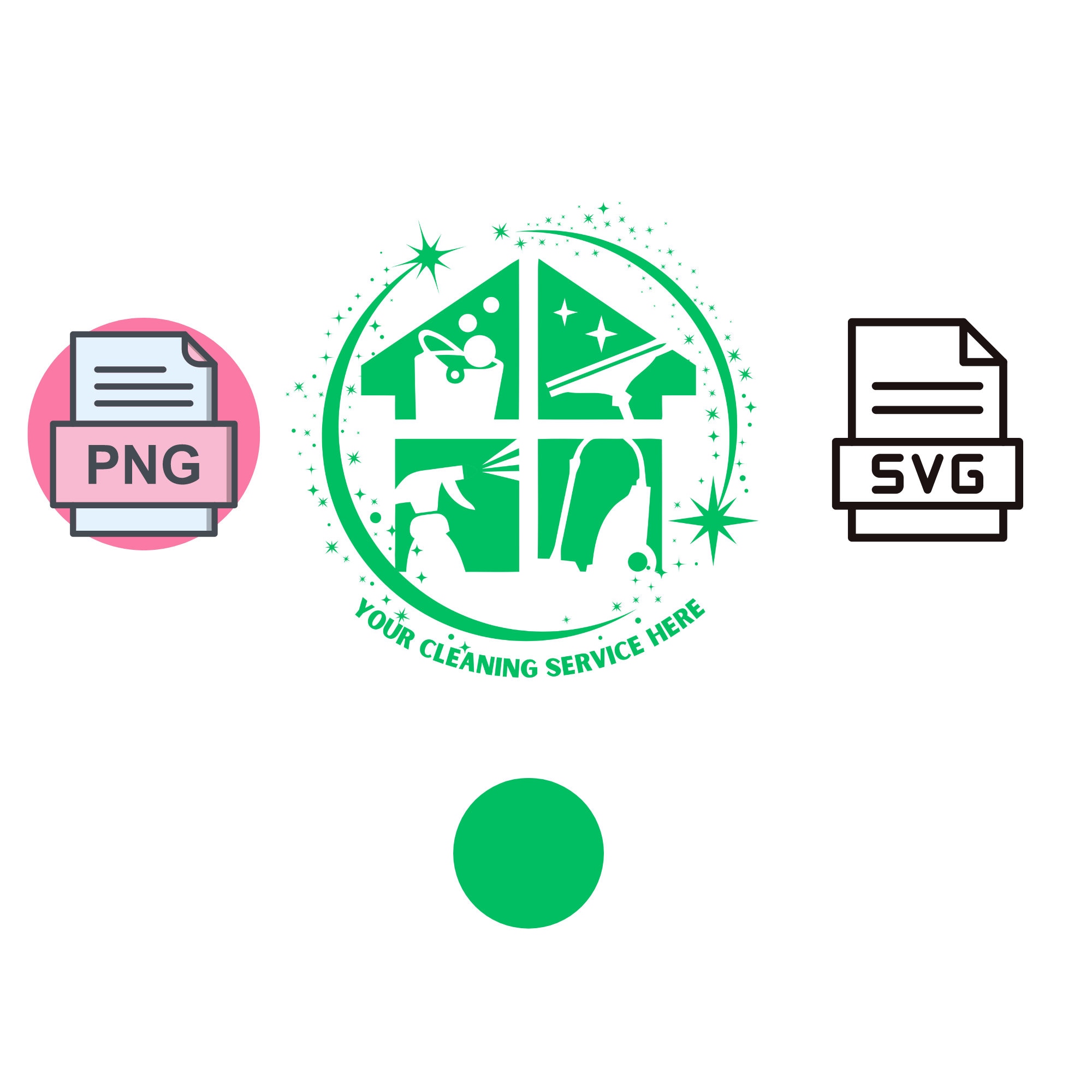 Customized Cleaning Logo SVG and PNG - Cleaning Svg, Cleaning Service ...