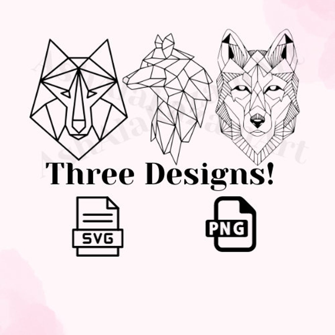 Geometric Wolf SVG and PNG Bundle for Cricut and Printing - Etsy