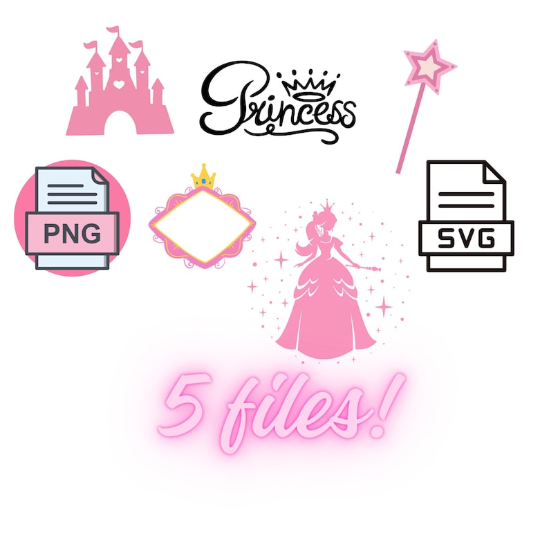 Princess SVG & Crown Bundle - Charming Clipart Collection for DIY ...