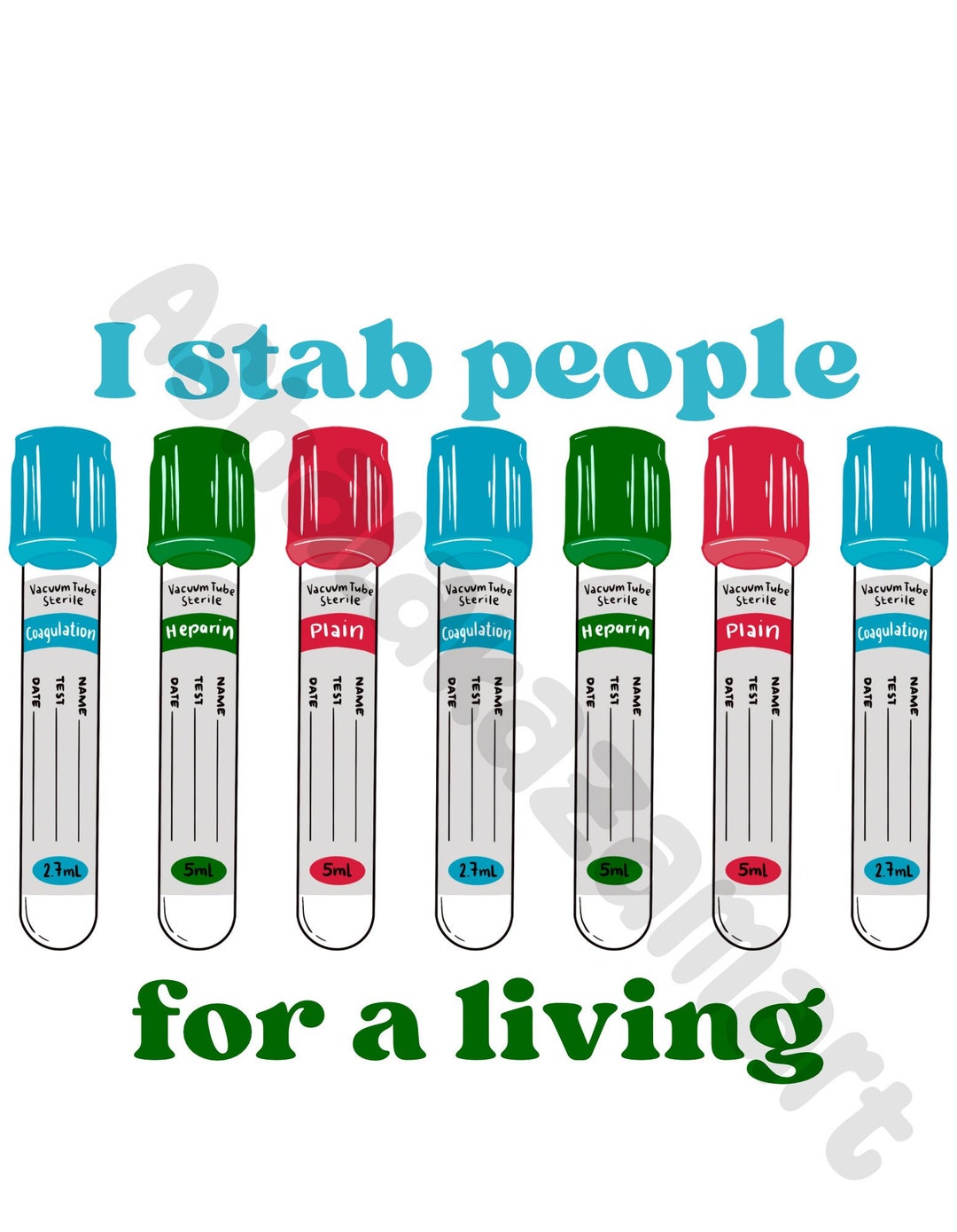 Phlebotomy Design: Funny Medical Tubes PNG SVG for Cricut - Etsy