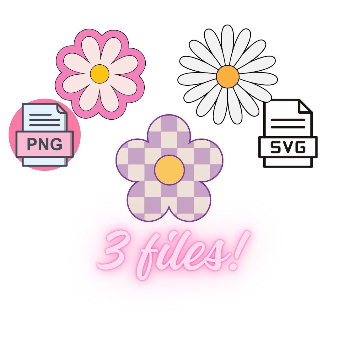 Daisy SVG Bundle: Spring Flower Clipart (SVG, PNG) - Etsy