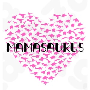 Mamasaurus SVG and PNG - Adorable Dinosaur Mom Design for DIY Crafts ...