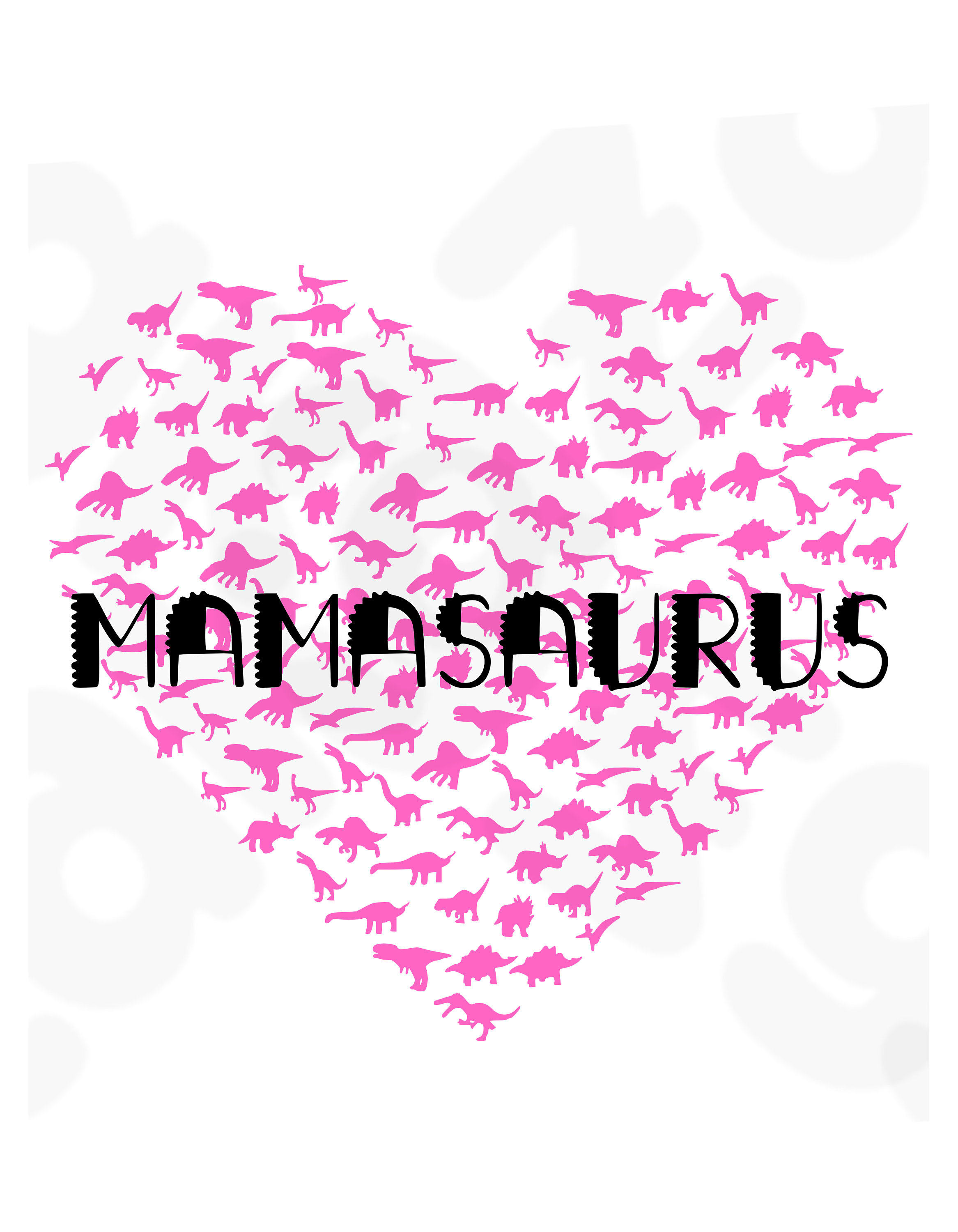 Mamasaurus SVG and PNG - Adorable Dinosaur Mom Design for DIY Crafts ...