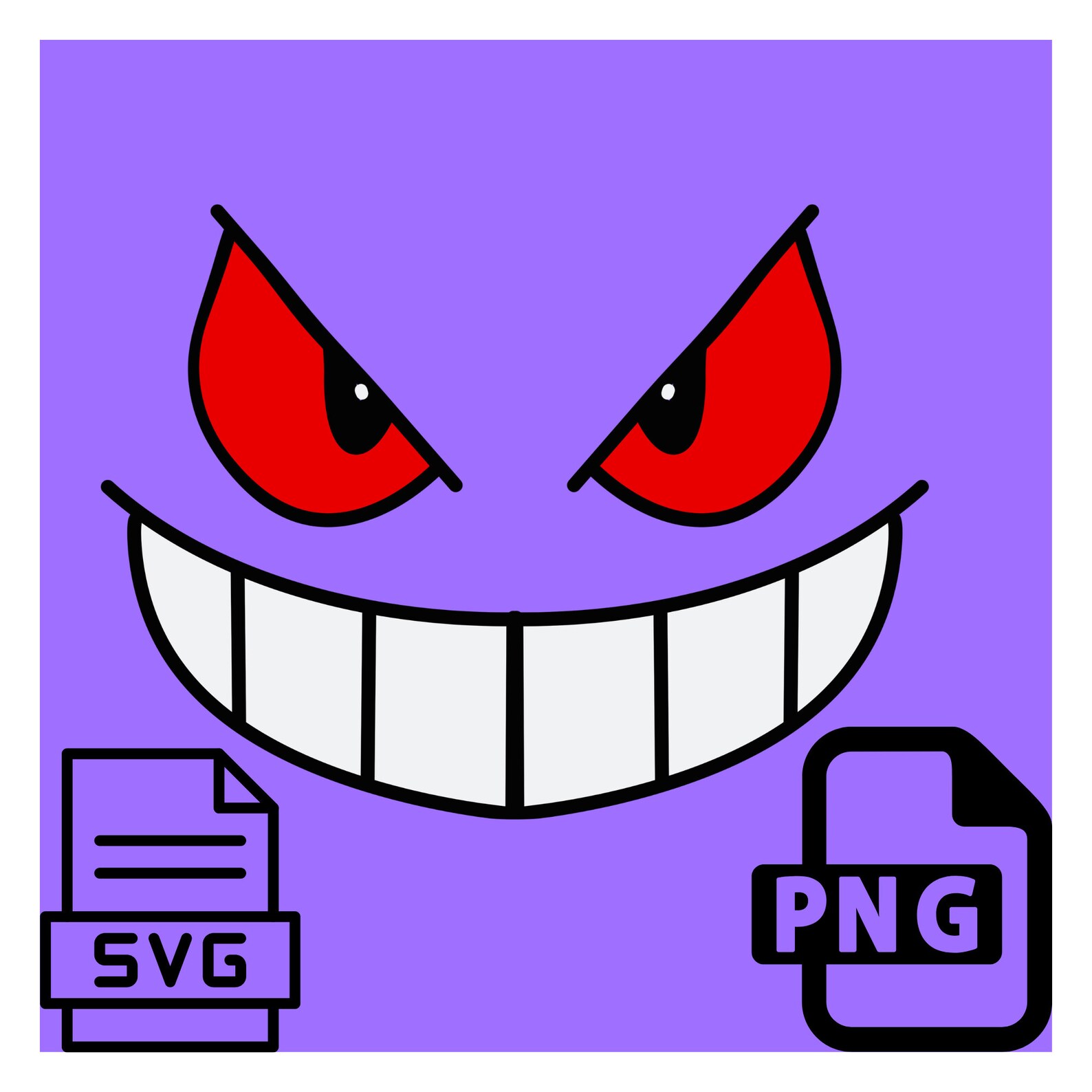 Gengar Pokemon SVG and PNG for Ornaments and Cricut - Etsy