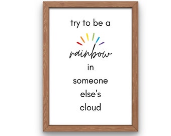 Rainbow Quote Printable Wall Art Digital Print Instant Download - Etsy
