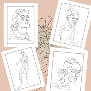 30 Boho Line Art Coloring Pages for Adults:30 Printable Pages ...