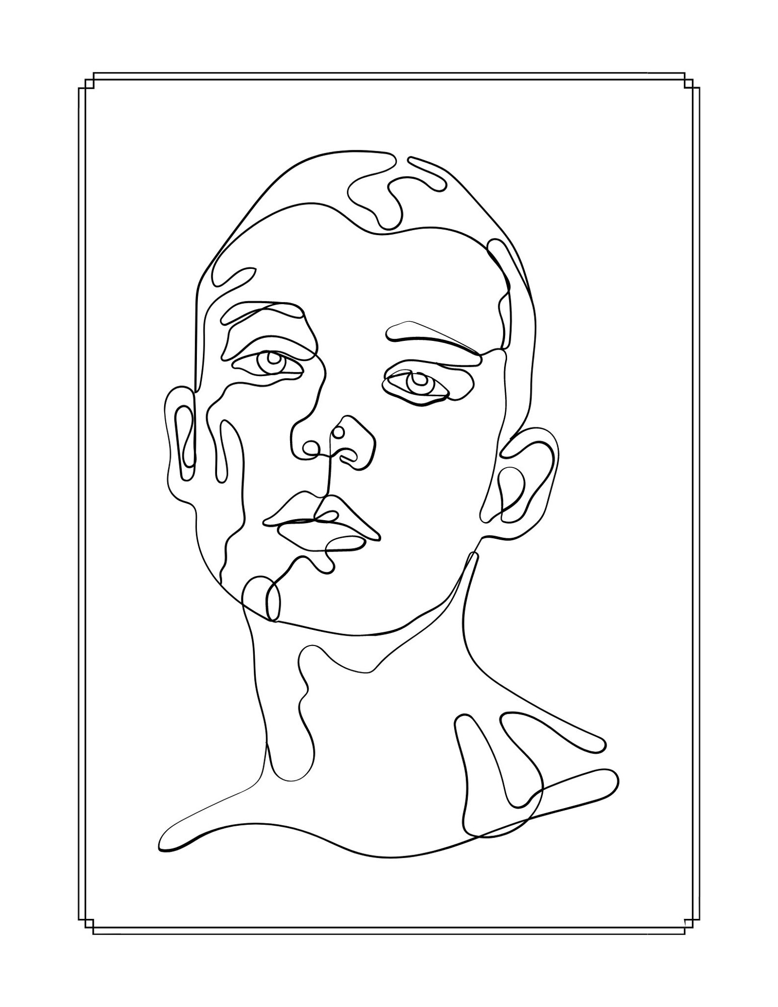 30 Boho Line Art Coloring Pages for Adults:30 Printable Pages ...