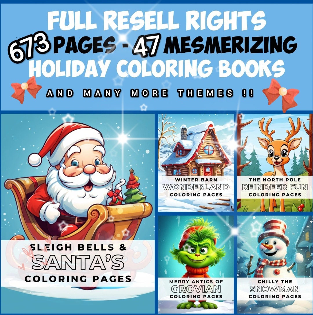 MRR 47 Holiday/other Themes Mesmerizing Coloring Books Bundle , 673 ...