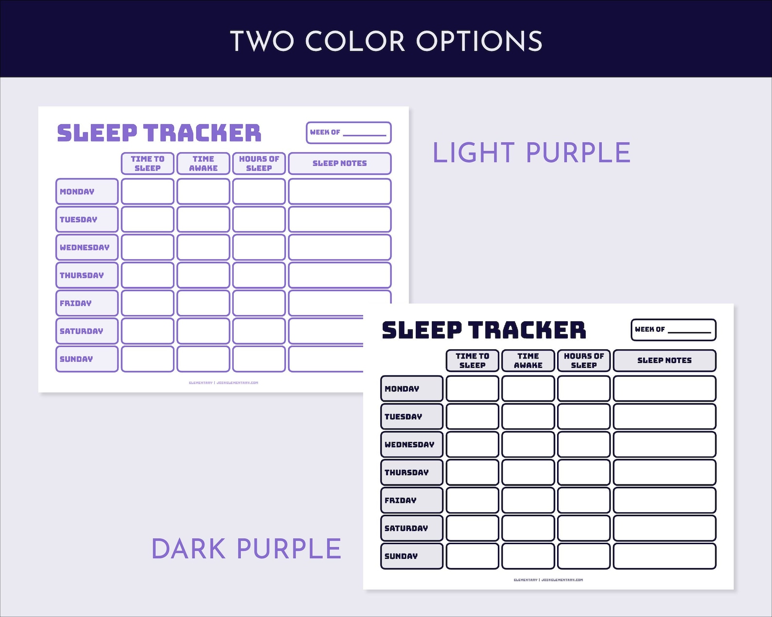 Printable Sleep Tracker, Daily Sleep Log, Weekly Sleep Log, Sleep ...