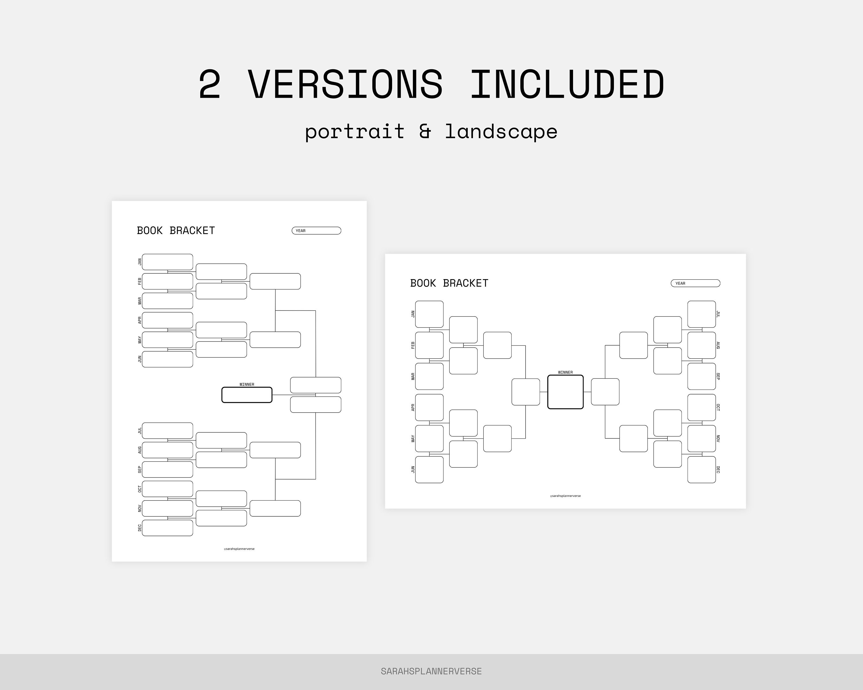Book Bracket Template Printable, Monthly Book Tracker, Favorite Book ...