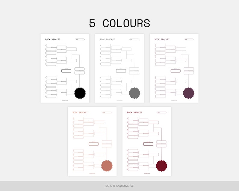 Book Bracket Template Printable, Monthly Book Tracker, Favorite Book ...