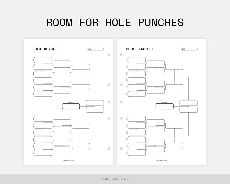 Book Bracket Template Printable, Monthly Book Tracker, Favorite Book ...