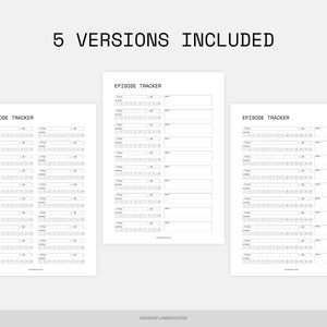 TV Series Episode Tracker Printable, Episode Tracker Printable, Episode ...