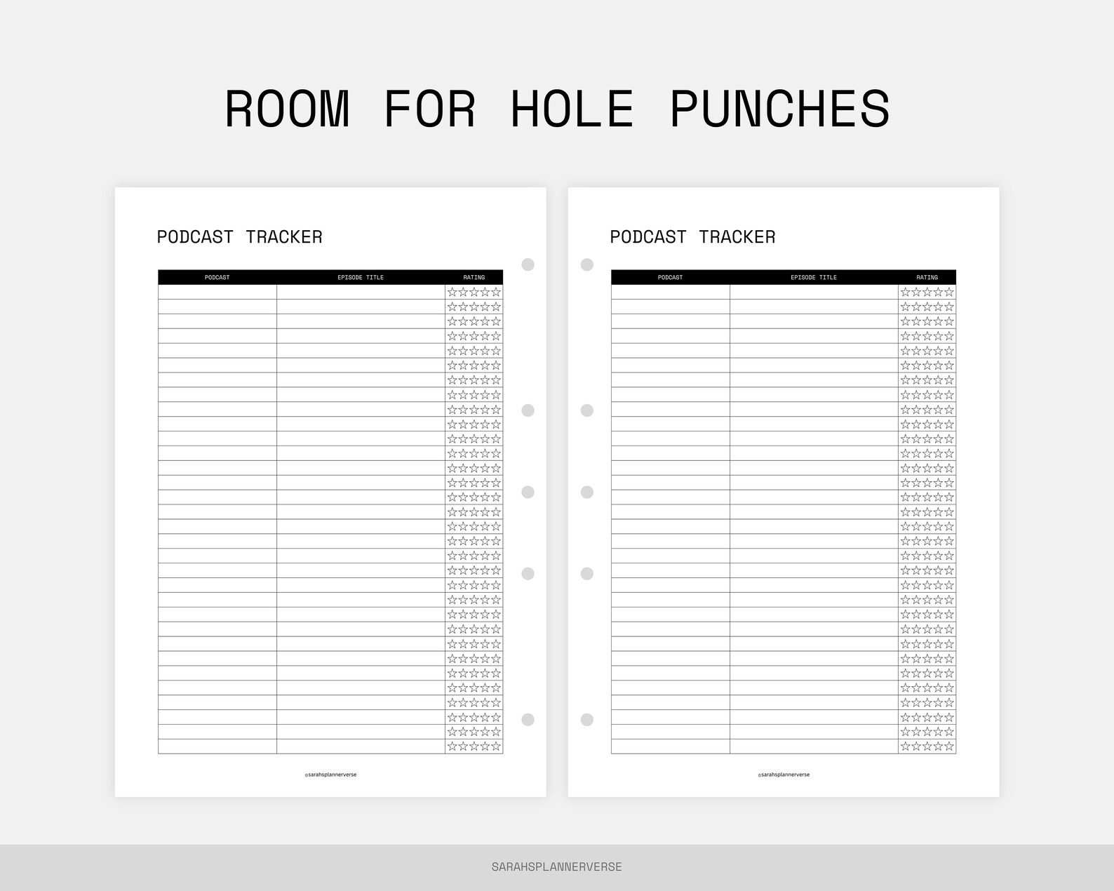 Podcast Tracker Printable, Podcast Log, Podcast Episode Tracker ...