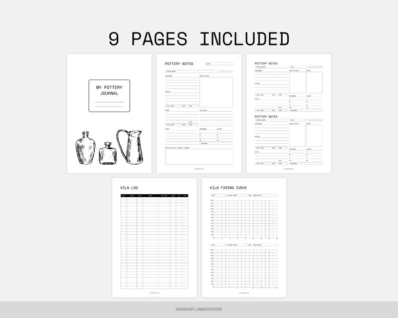 Pottery Journal Printable, Pottery Planner, Ceramics Journal, Kiln Log ...