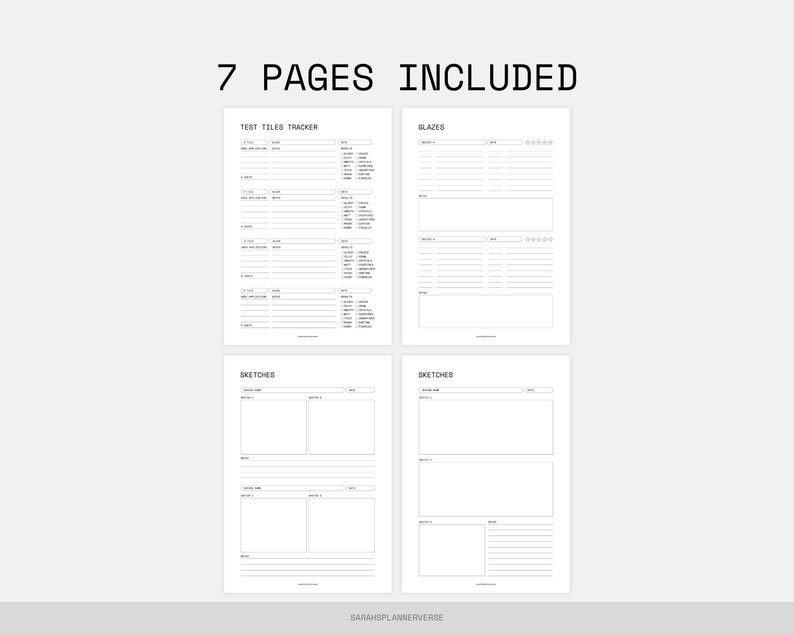 Pottery Journal Printable, Pottery Planner, Ceramics Journal, Kiln Log ...