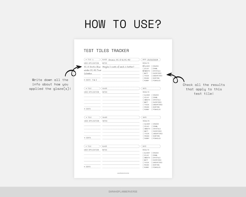 Pottery Journal Printable, Pottery Planner, Ceramics Journal, Kiln Log ...