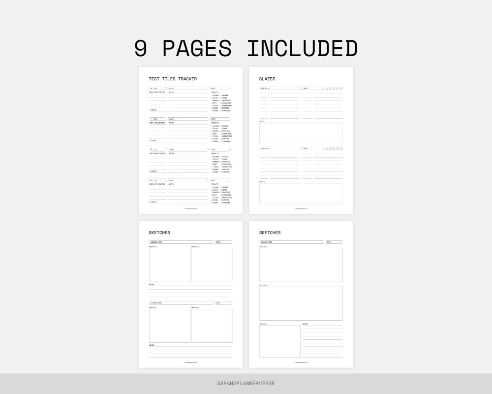 Pottery Journal Printable, Pottery Planner, Ceramics Journal, Kiln Log ...