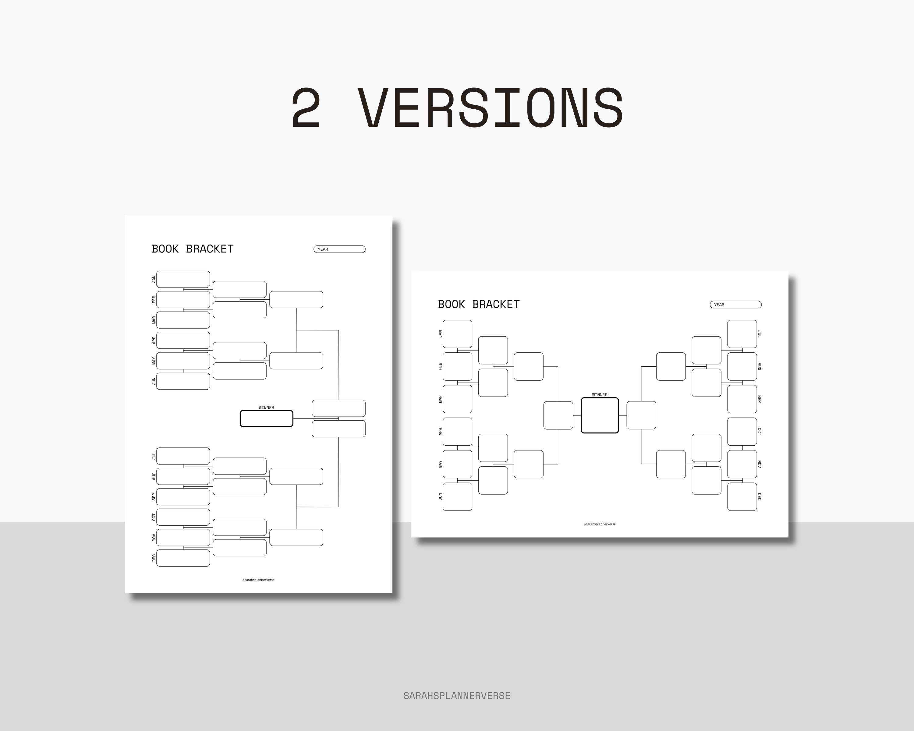 Book Bracket Template Printable, Monthly Book Tracker, Favorite Book ...