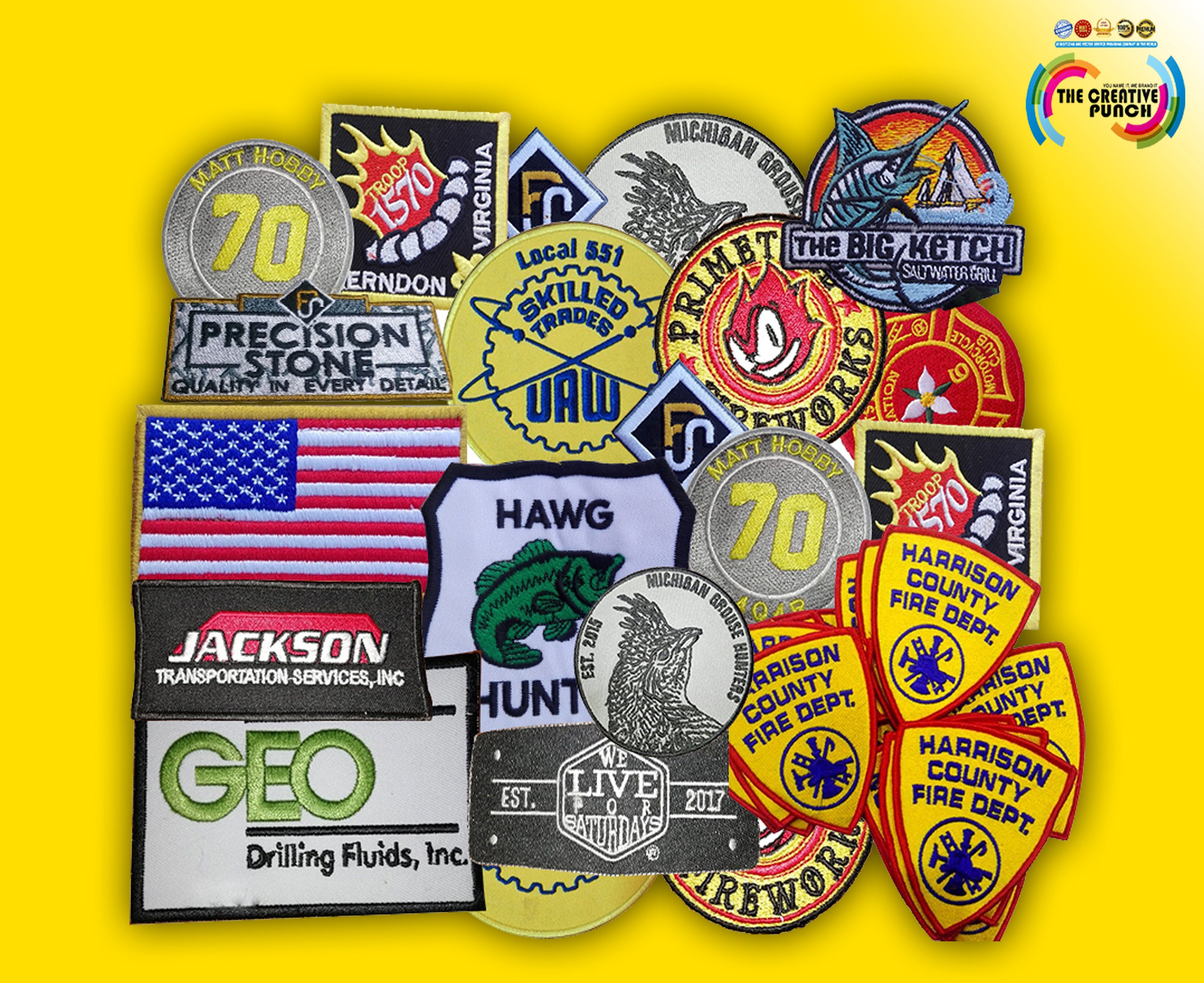 Personalised Custom Embroidered Patch Badge High Quality Material PVC ...