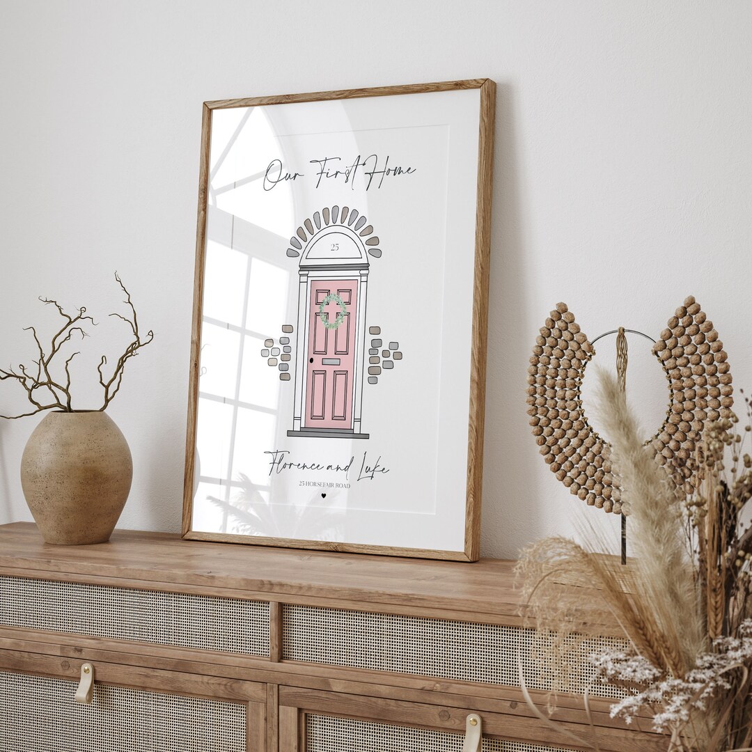 Personalised Front Door Print - Our First Home - Housewarming Gift ...