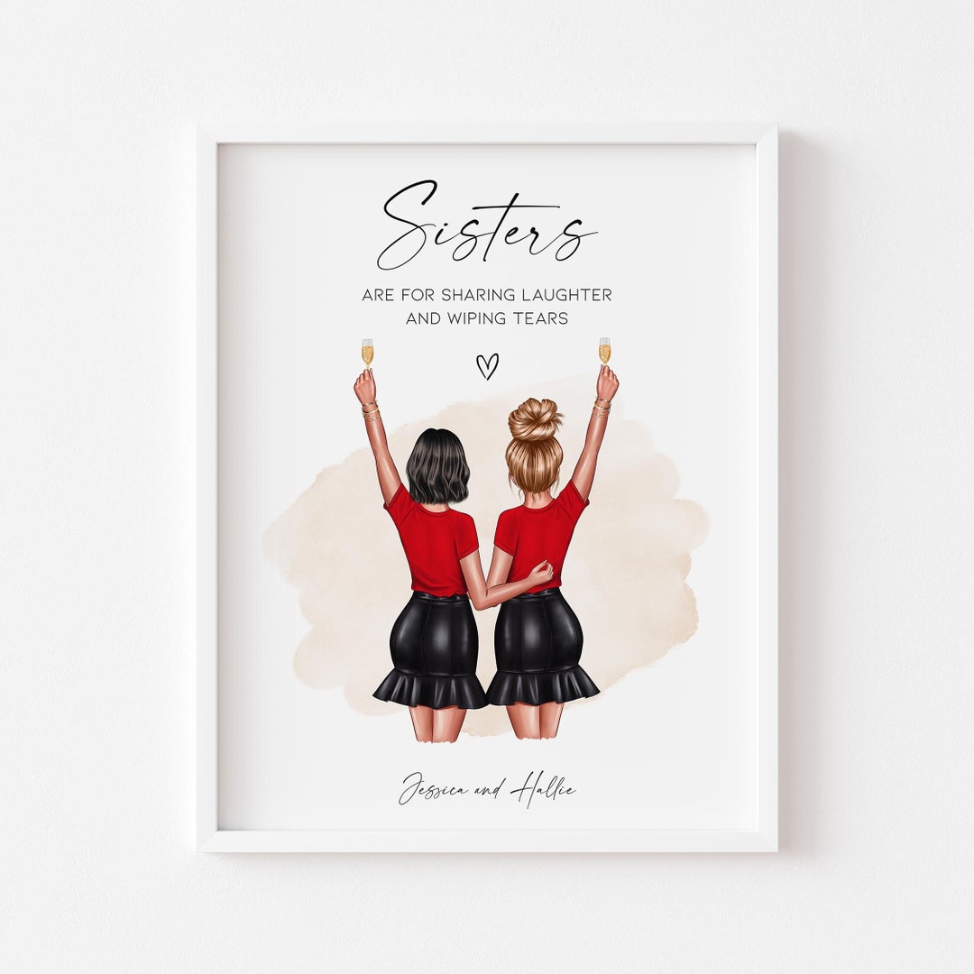 Personalised Sister Print - Custom Sister Gift - Friendship Gift ...