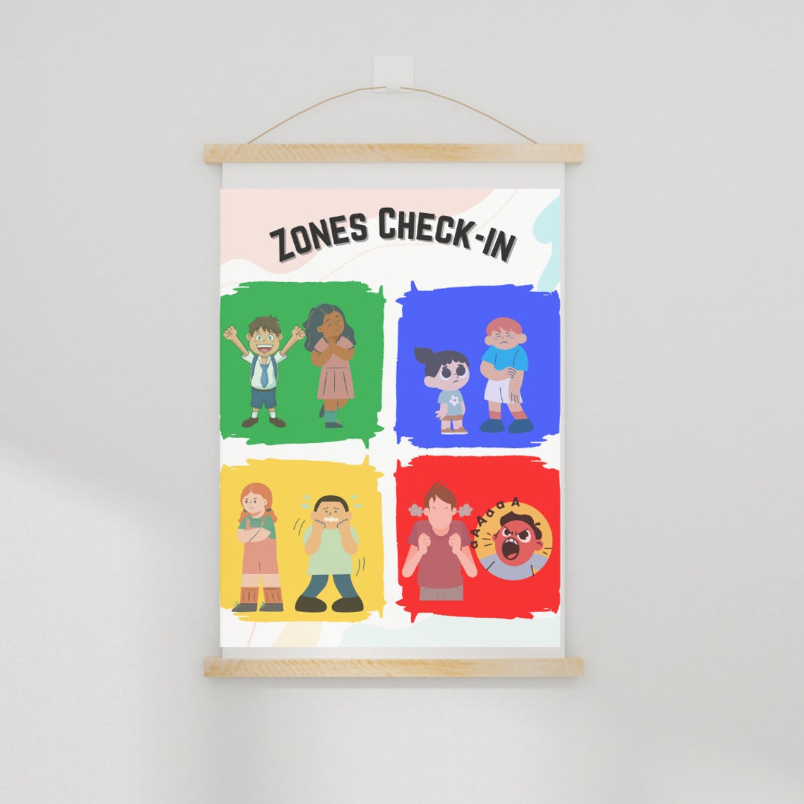 Zones of Regulation Check in Posters Classroom Daycare - Etsy Australia