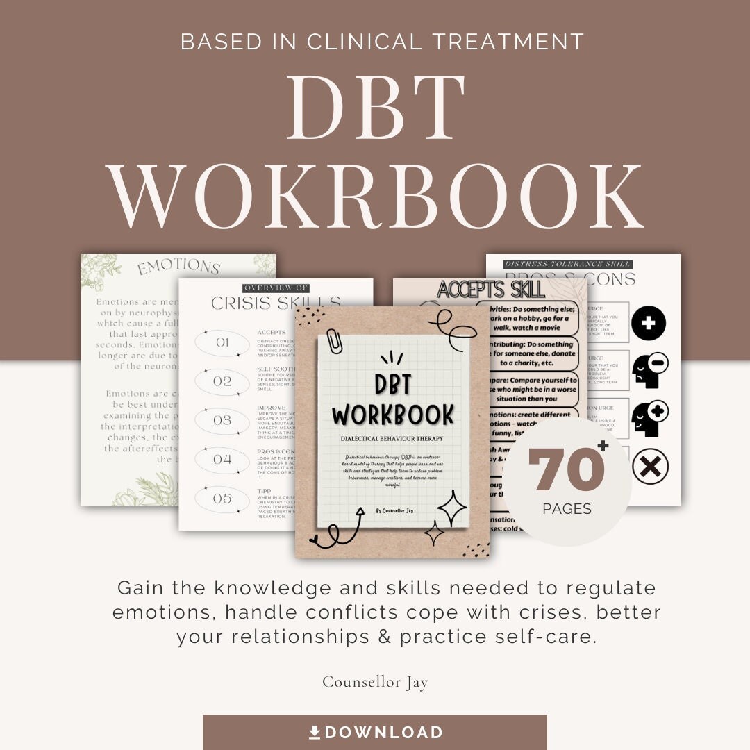 DBT Workbook, Mega Bundle, Therapy Skills, CBT Skills, Behaviour ...
