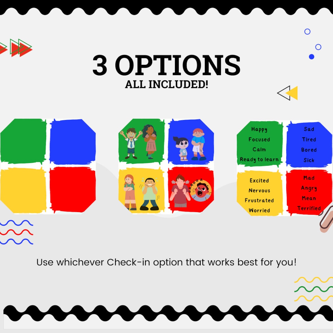 Zones of Regulation Check in Posters Classroom Daycare Kids Room ...