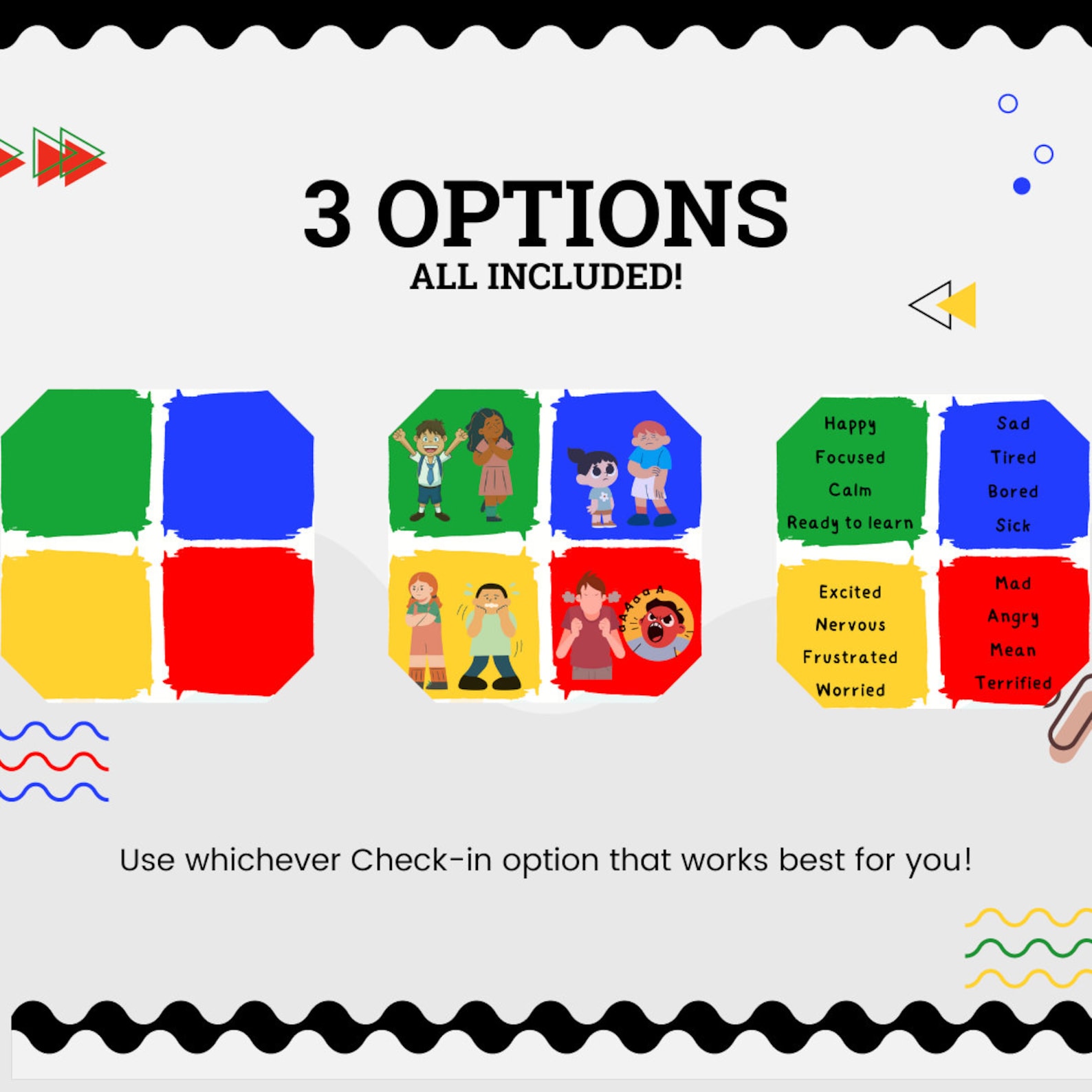 Zones of Regulation Check in Posters Classroom Daycare Kids Room ...