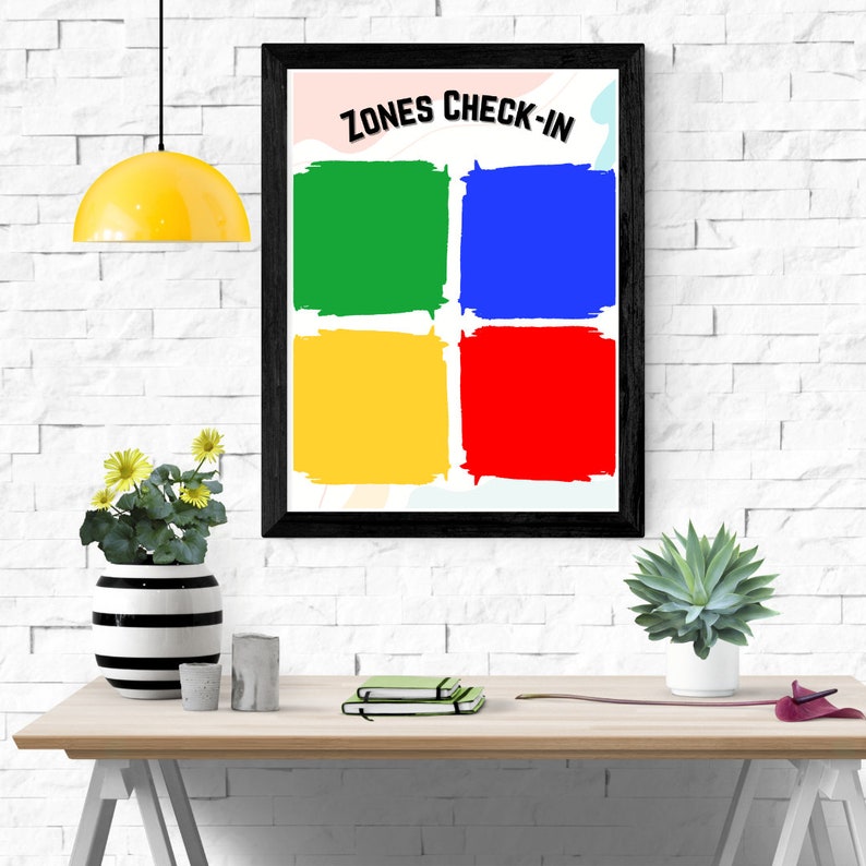 Zones of Regulation Check in Posters Classroom Daycare - Etsy Australia