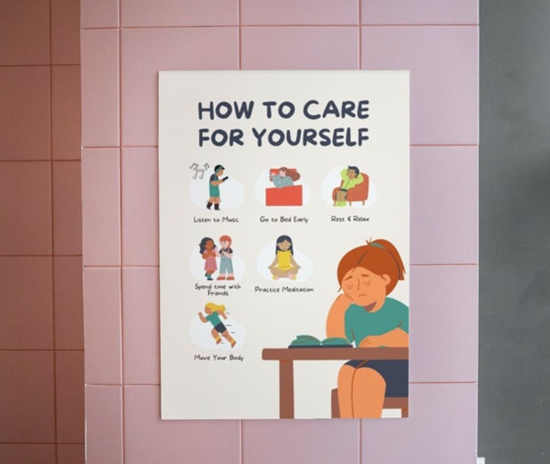 How to Care for Yourself Poster Student Wellness Self-care Tips Zones ...
